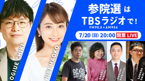 TBSラジオ「参院選2025」特設サイト｜特別番組放送決定！ | コーナー一覧 | TBSラジオ ときめくときを。